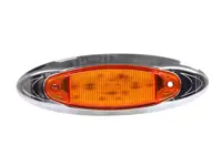 571.LD271A13 | Oblong Amber LED Marker Lamp with Chrome Bezel